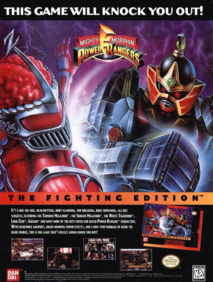 Print ad for Mighty Morphin Power Rangers: The Fighting Edition on ...