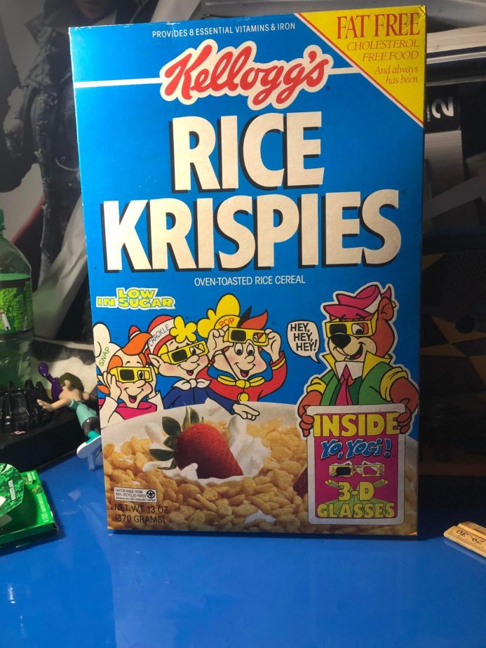 Unopened box of Rice Krispies with 3D glasses inside! From 1992