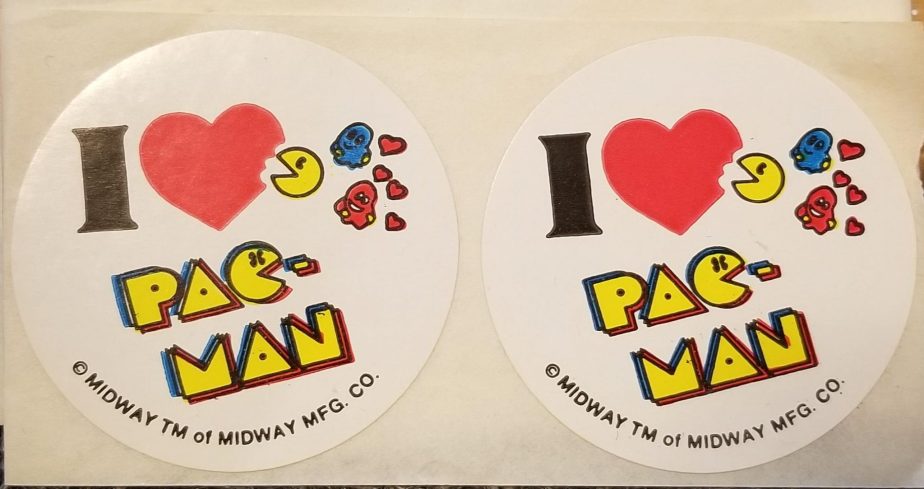 I heart PacMan stickers