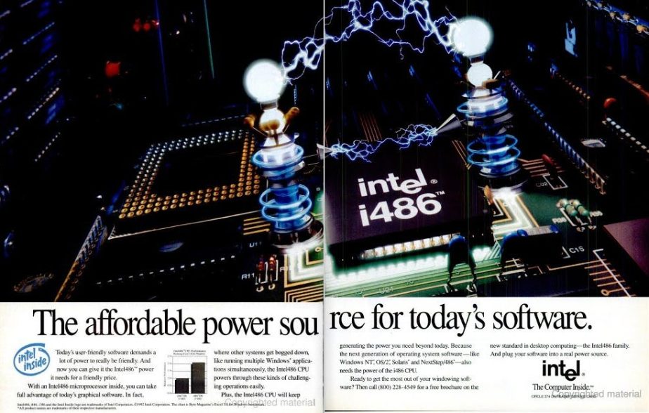 Powerful Intel 486, my graduation present and first computer.