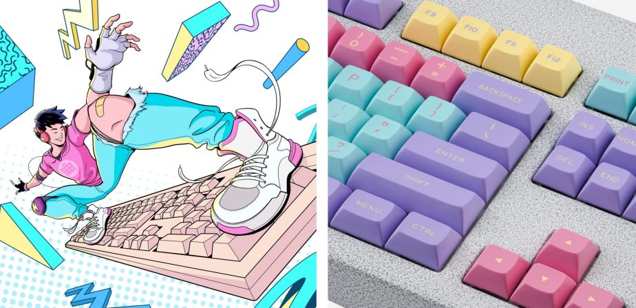 I made a 90s themed keycap set for enthusiast/mechanical keyboards
