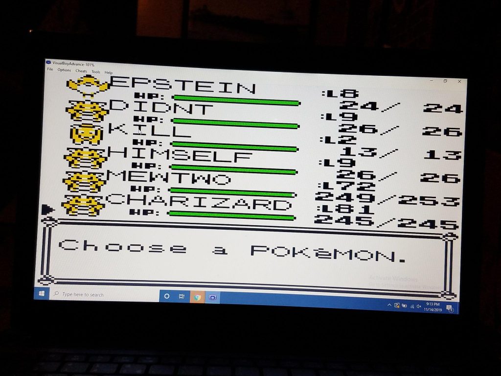 Yellow Triaminic from a spoon.