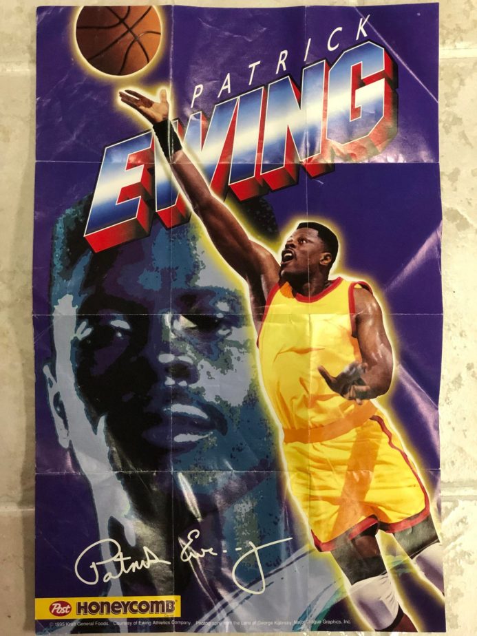 1995 Patrick Ewing Poster from Honeycombs cereal box.
