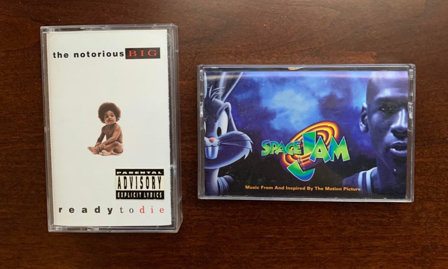 Notorious B.I.G. and Space Jam soundtrack on cassette
