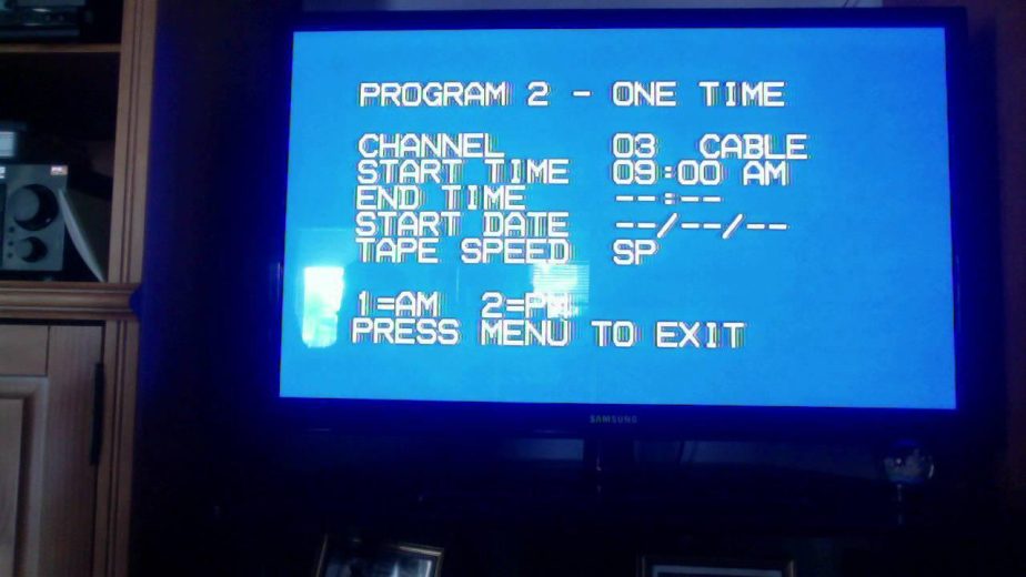 The original DVR...VCR timer recording. Don’t forget to set your tape ...