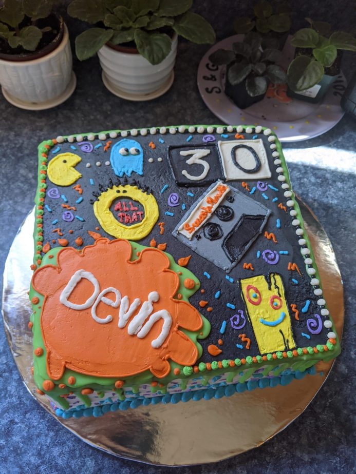 90's themed 30th birthday cake!